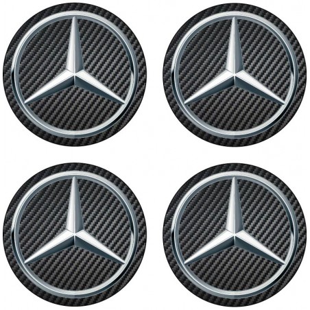 4 Stickers autocollants moyeu de jante Mercedes