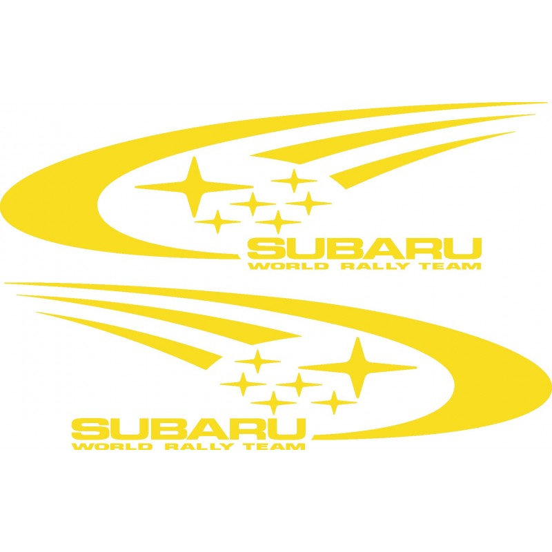 2 Stickers autocollants Kit Déco Subaru rallye WRC